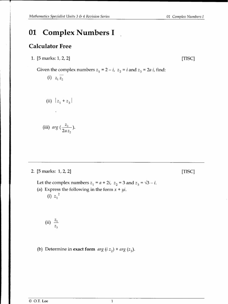 Chapter 1 Ot Lee Revision Seriers 2023 | PDF