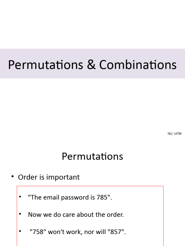 Permutations Combinations Notes Pdf Discrete Mathematics