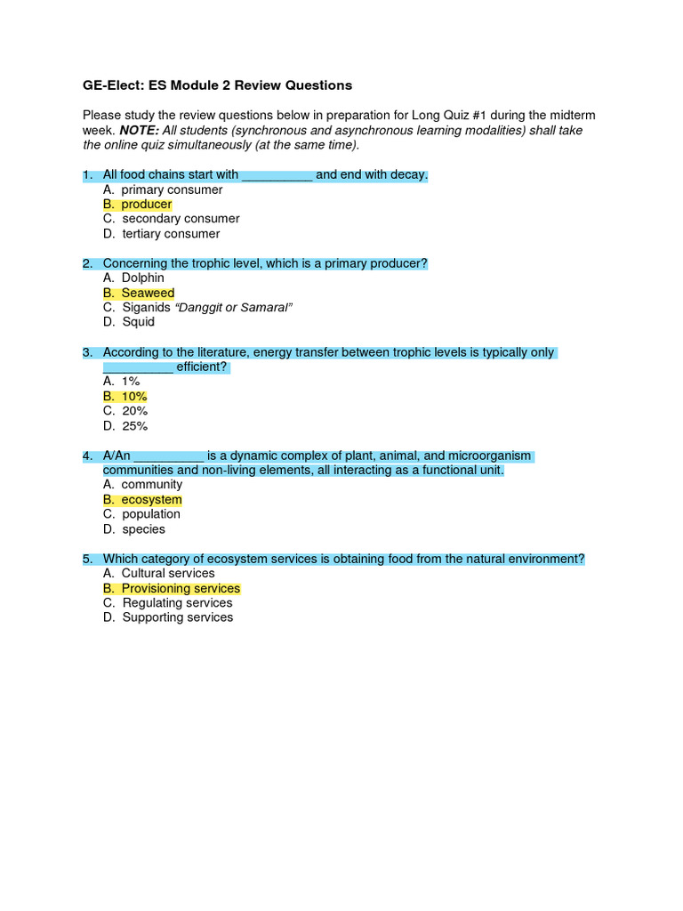 ES Module 2 Review Questions | PDF