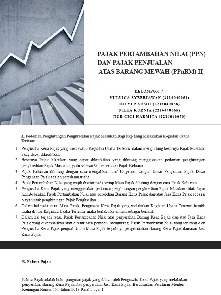 Perpajakan Kelompok 7 PPNBM II | PDF
