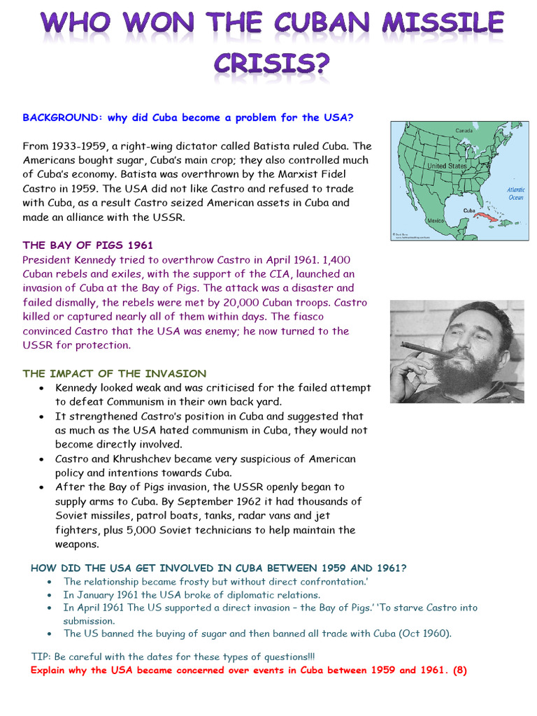 Cuban Missile Crisis: Causes and Consequences | PDF | Cuban Missile ...