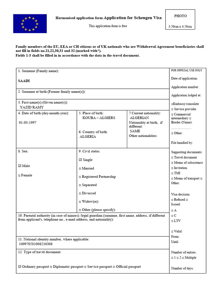 Formulaire Malte | PDF | Travel Visa | Passport