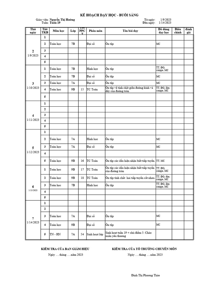 LBG - Sang - Tuan 19 - Nguyen - Thi - Huong | PDF