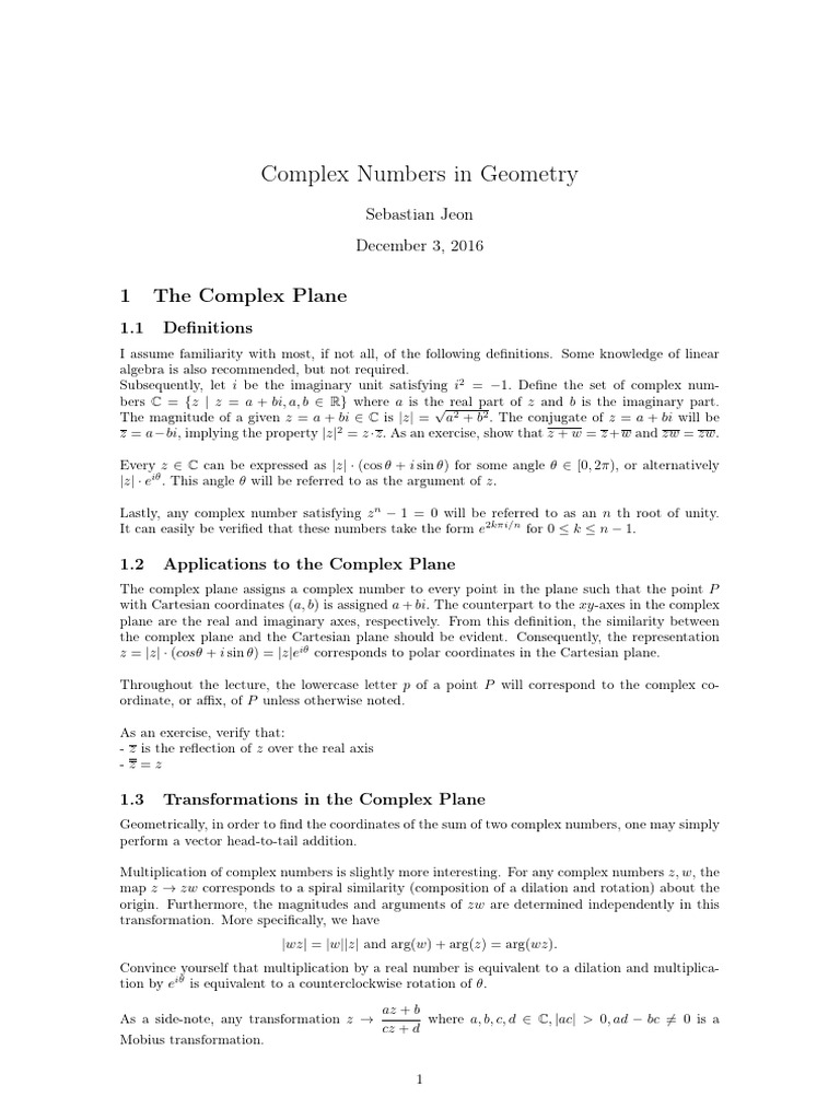 Real Complex Bash | PDF | Complex Number | Circle