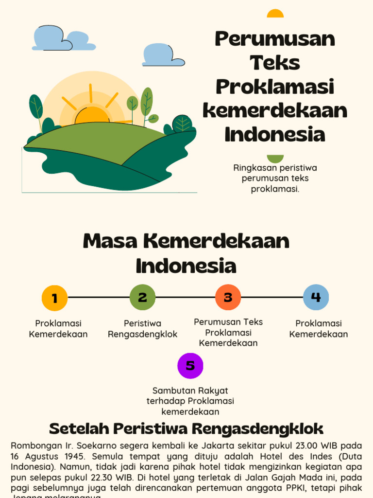 Perumusan Teks Proklamasi Kemerdekaan | PDF