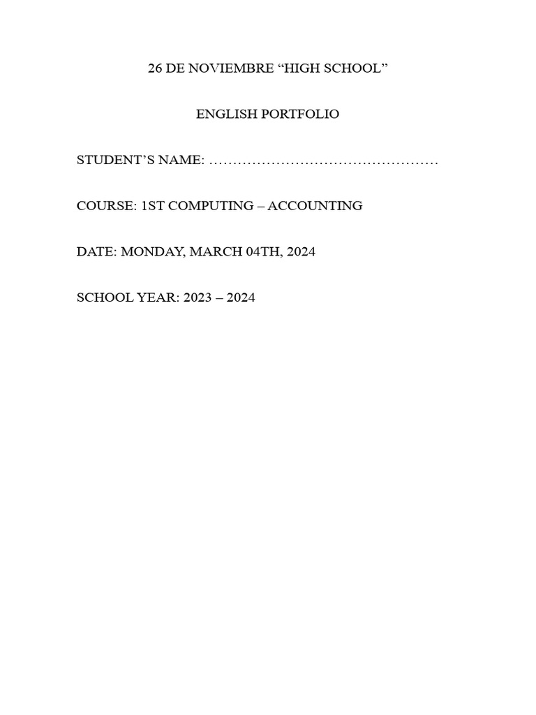 English Portfolio | PDF | Linguistics | Grammar