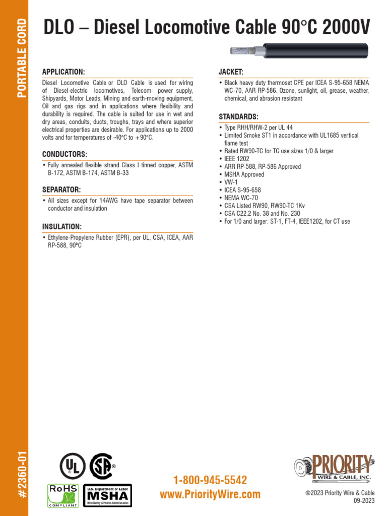 DLO Cable Ampacity Specifications | PDF | Electrical Wiring ...