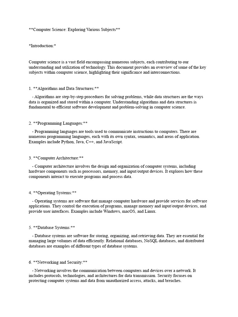 Computer Science Download Free Pdf Computer Science Artificial Intelligence