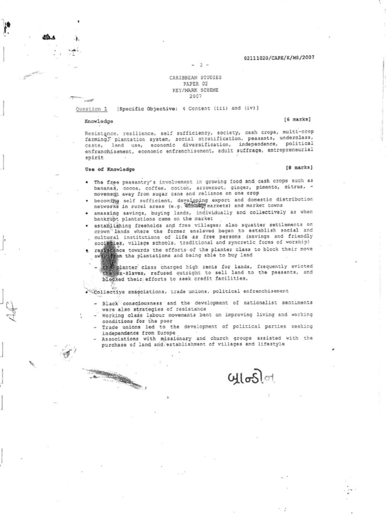 CS Mark Schemes 2007-2012 | PDF