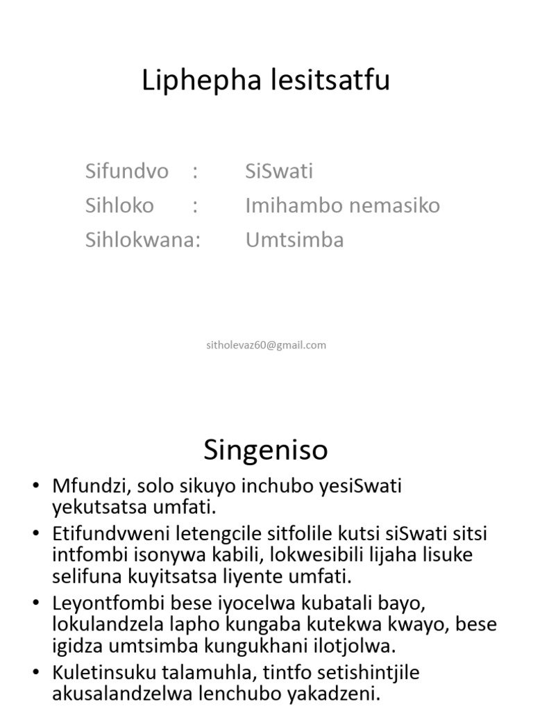 Umtsimba | PDF