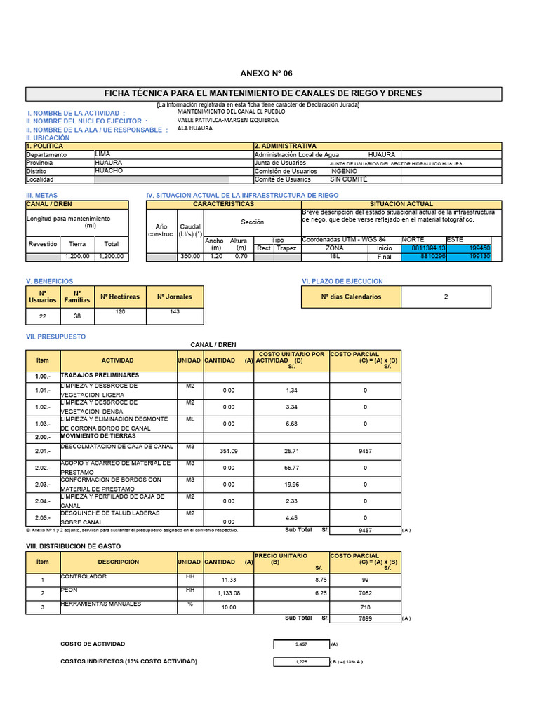 Ficha - Modelo - Final Ok-Ok | PDF | Riego