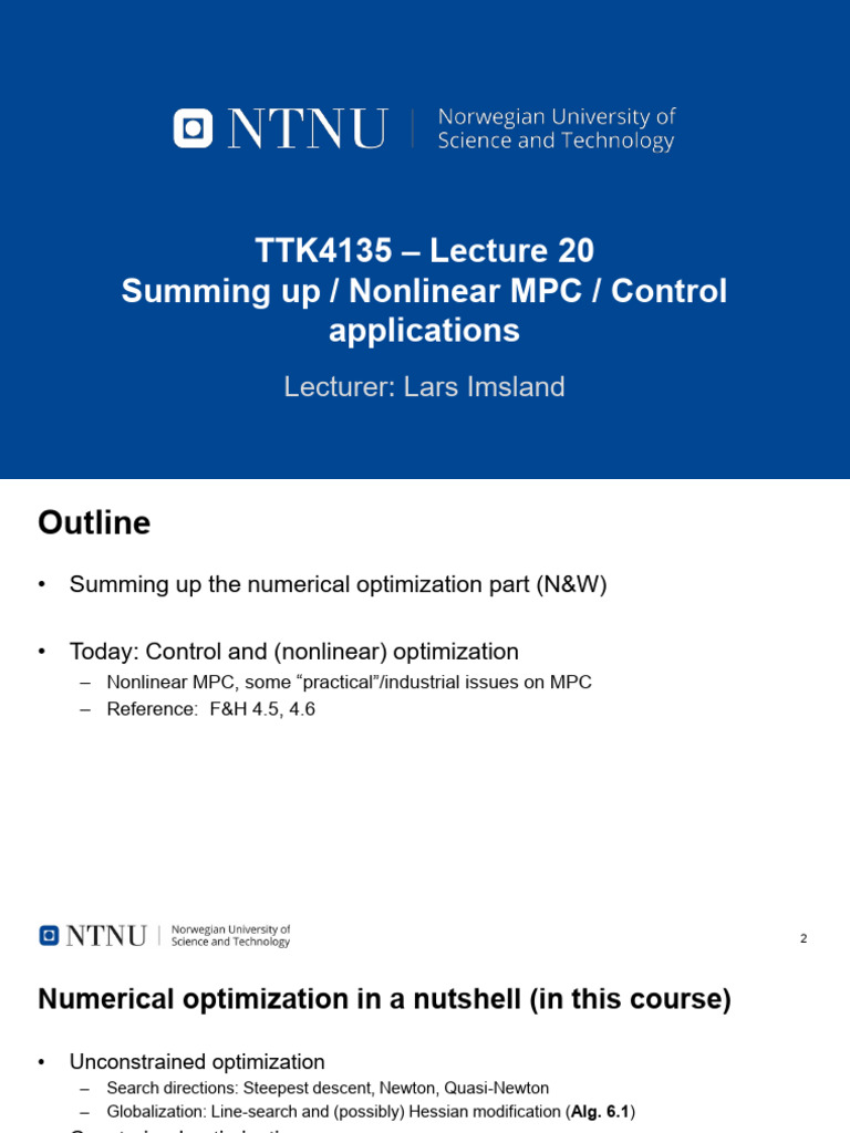 SQP and Nonlinear MPC | PDF | Mathematical Optimization | Linear Programming