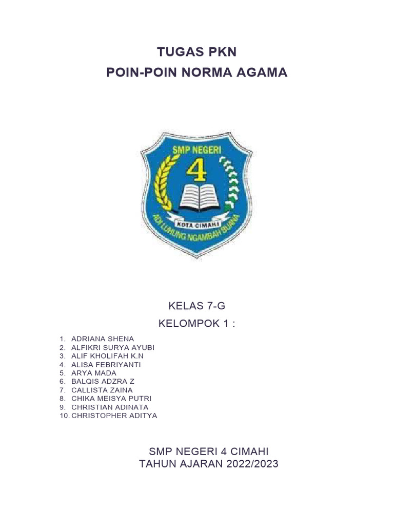 Penjelasan dan Contoh Norma Agama | PDF