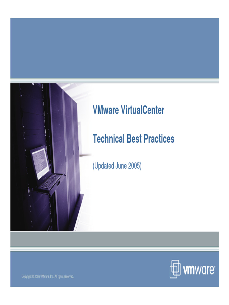 VirtualCenter Technical Best Practices | PDF | Virtual Machine | V Mware
