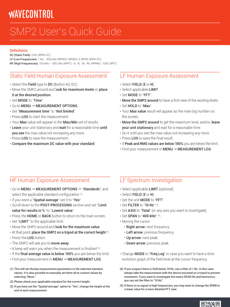 SMP2 Quick Guide | PDF | Hertz | Frequency