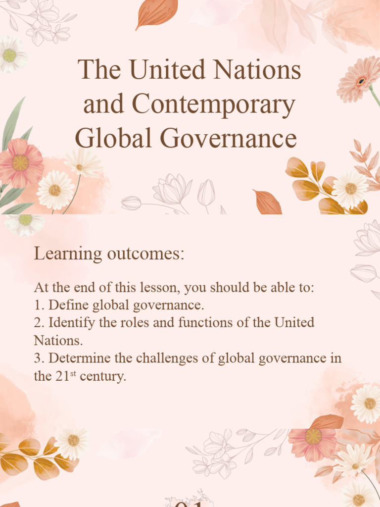 United Nations and Contemporary Global Governance Final | PDF | United ...