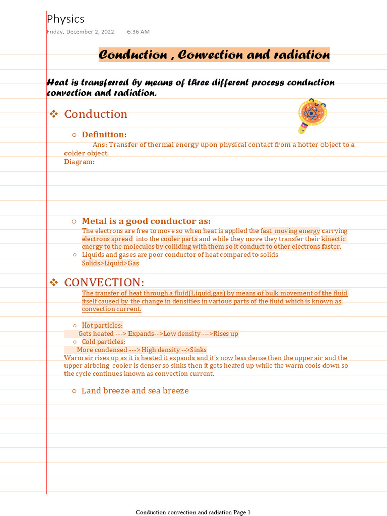 Conduction Convection | PDF | Electromagnetic Radiation | Heat Transfer