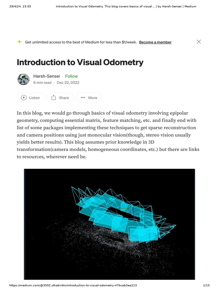 Introduction To Visual Odometry. This Blog Covers Basics of Visual - by ...