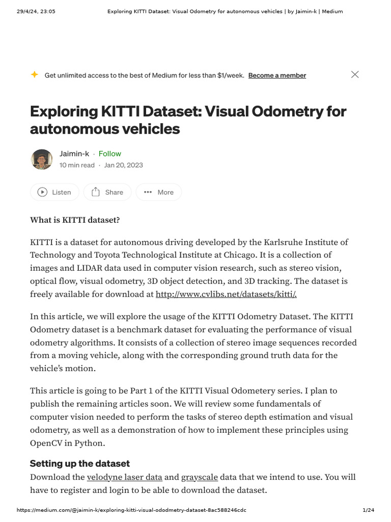 Autonomous Vehicle Visual Odometry | PDF | Imaging | Computer Vision