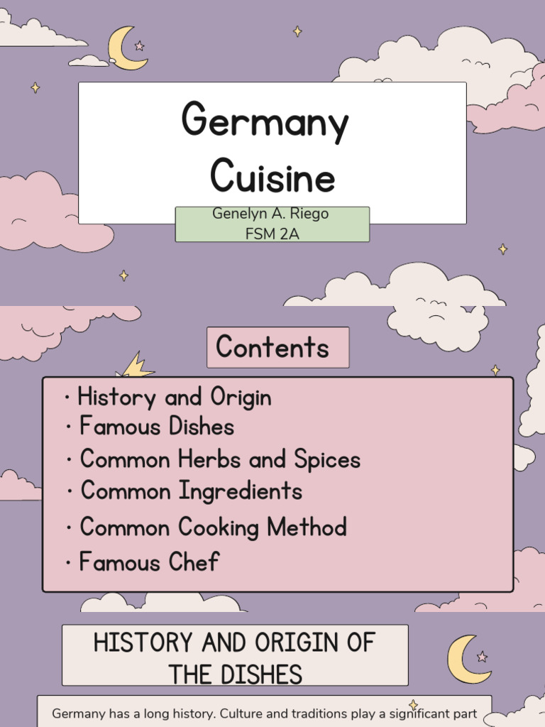 German Cuisine: History and Dishes | PDF | Dill | Sausage