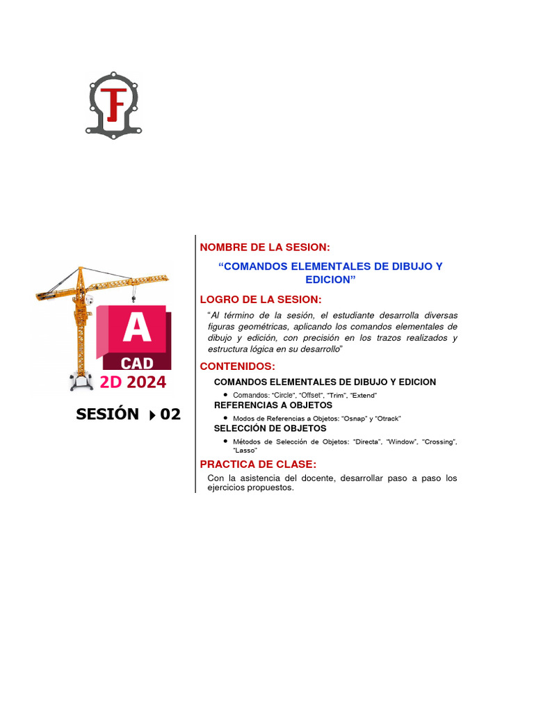 S02 Manual - COMANDOS ELEMENTALES DE DIBUJO Y EDICIÓN (Lab CAD) | PDF