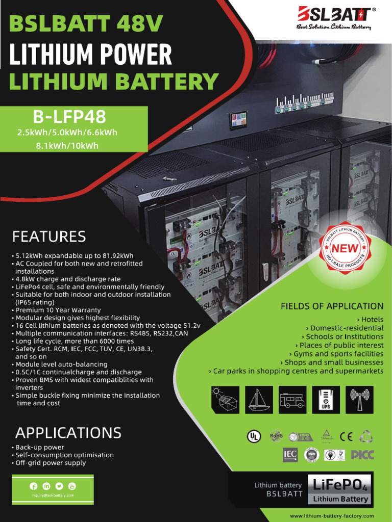 BSLBATT 48V Rack Battery Series | PDF