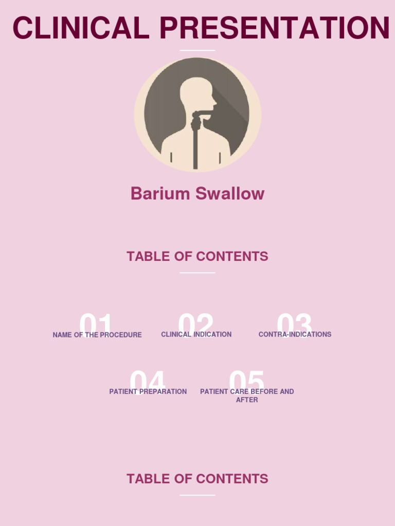 Barium Swallow Procedure Overview | PDF | Esophagus