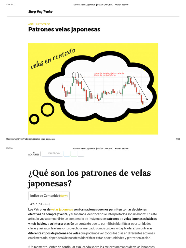 Patrones Velas Japonesas【GUÍA COMPLETA】 Análisis Técnico | PDF ...