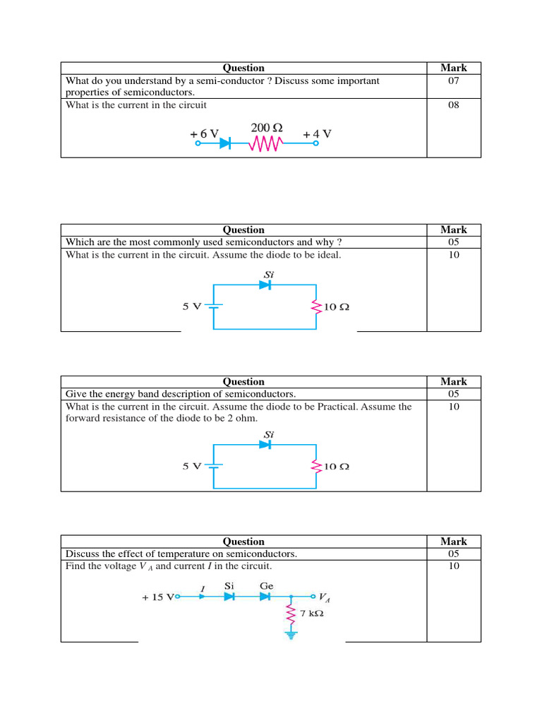EEE CT-1 All Set Question | PDF | P–N Junction | Diode