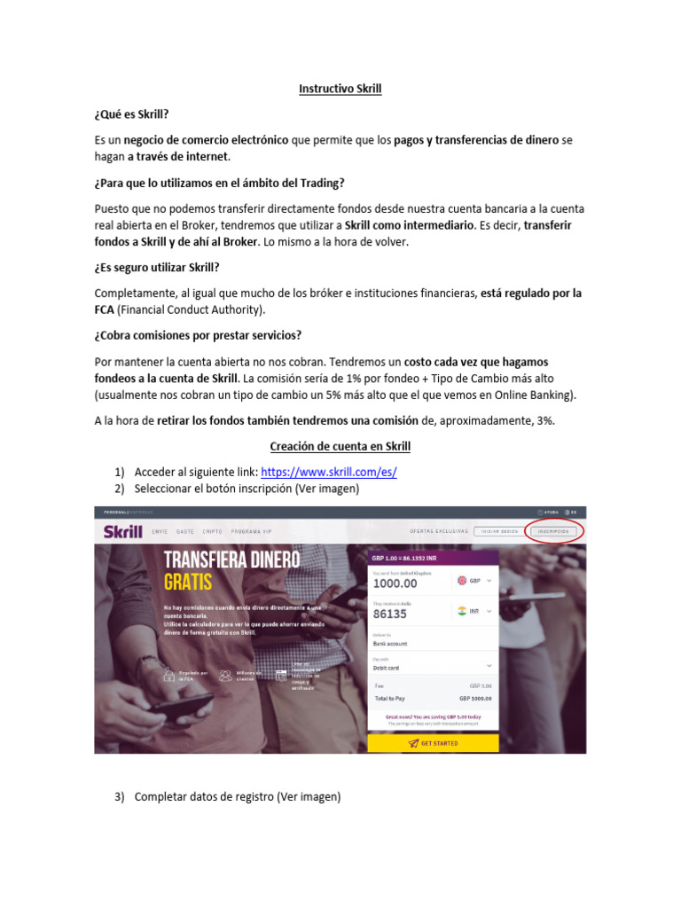 Manual Apertura de Cuenta de Skrill | PDF | Transferencia bancaria | Bancos