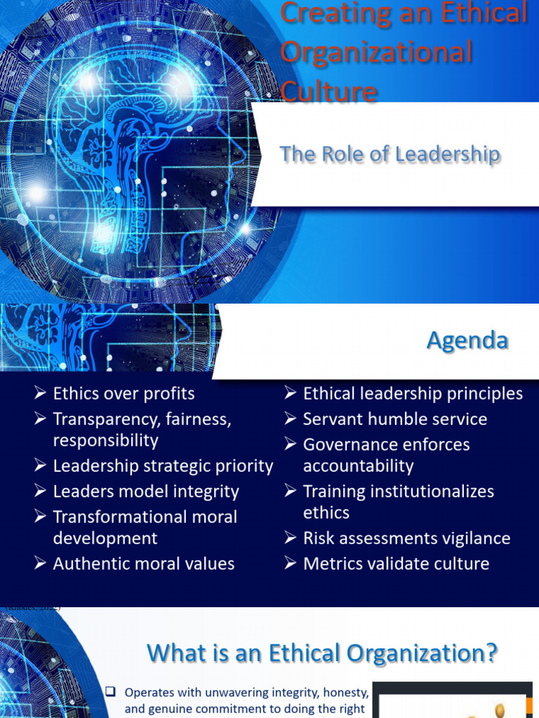 Building an Ethical Organizational Culture | PDF | Leadership ...