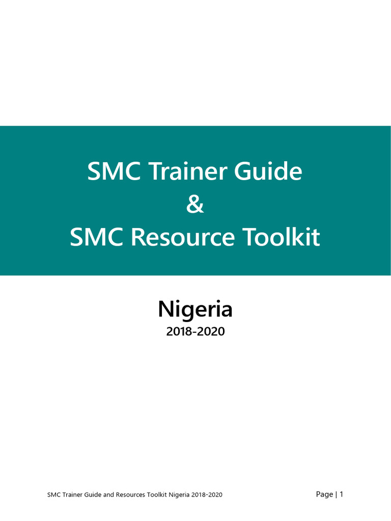 Smctrainerguideandresourcetoolkit Nigeria | PDF | Malaria | Communication