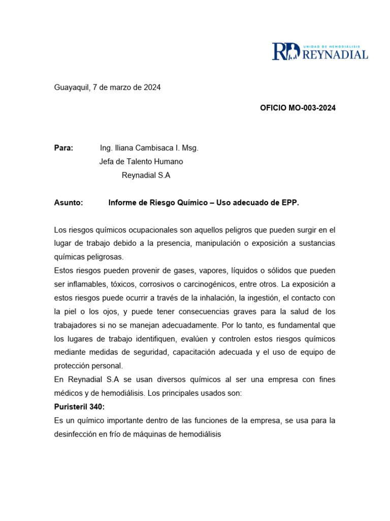 Informe de Epp | PDF