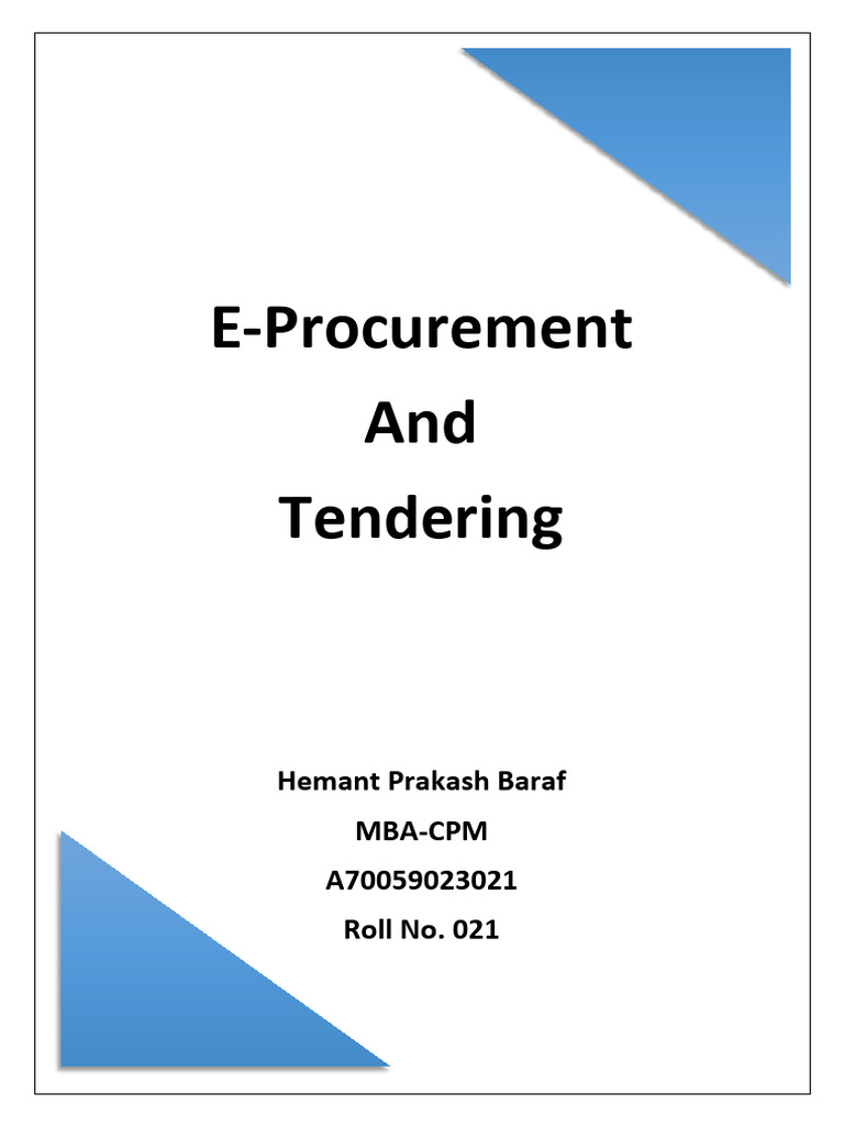 E Procurement | PDF | Procurement | Business