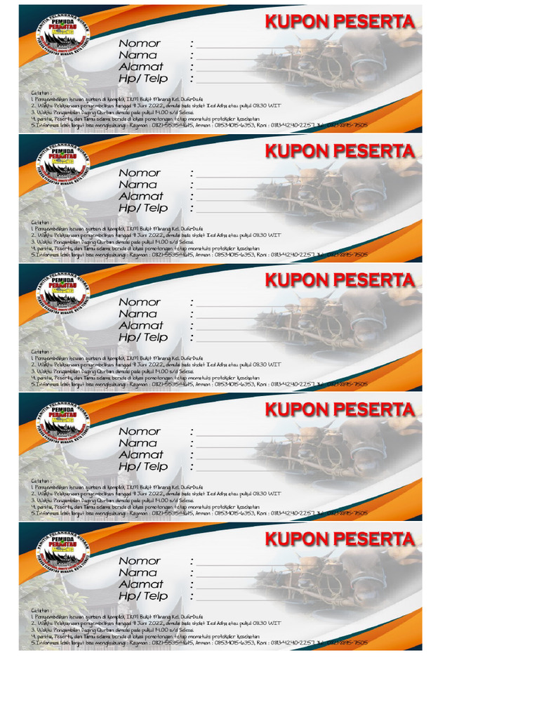 Kupon Peserta | PDF
