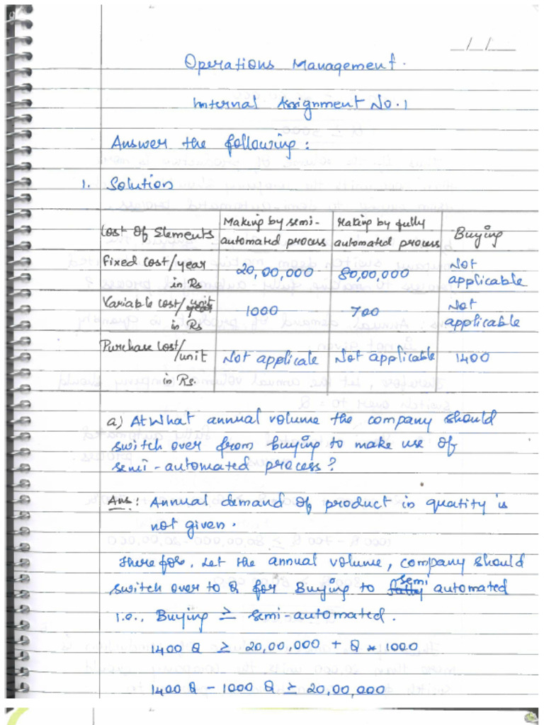 Operational Management | PDF