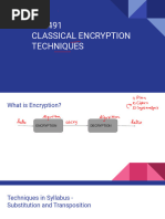Substitution Techniques | PDF | Cryptography | Secure Communication