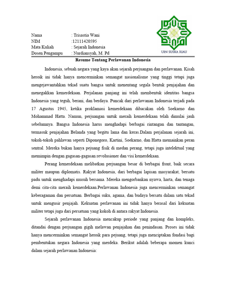 Resume Trisastia Wani | PDF