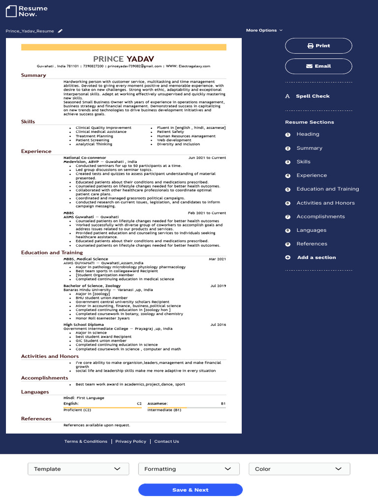 Finalize Resume - Resume Now | PDF | Patient | Patient Safety