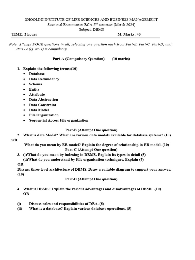Paper DBMS 2024 | PDF | Databases | Data Model Paper DBMS 2024 | PDF | Databases | Data Model