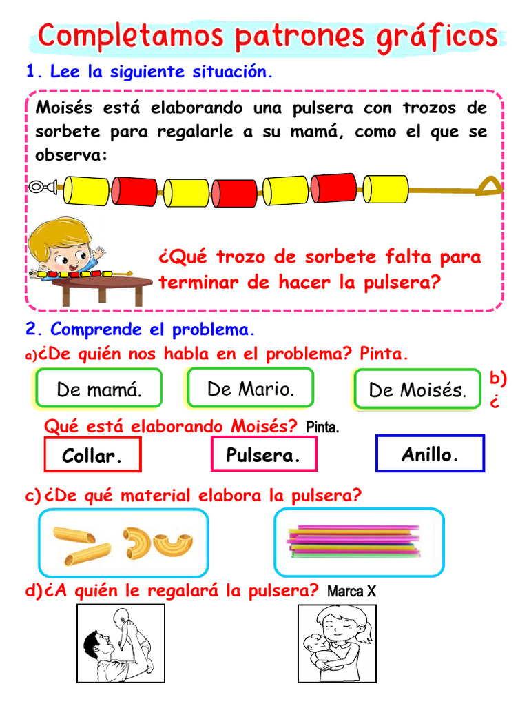 Ficha Completamos Patrones Gráficos | PDF