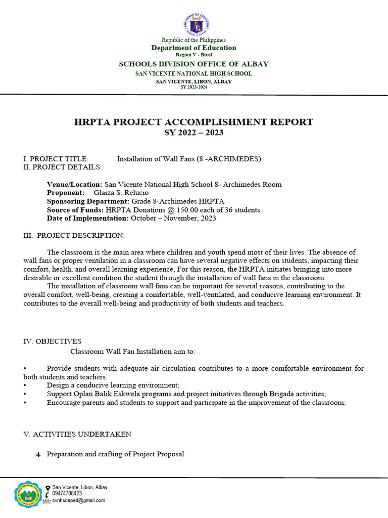 HRPTA Officers | PDF | Classroom | Learning