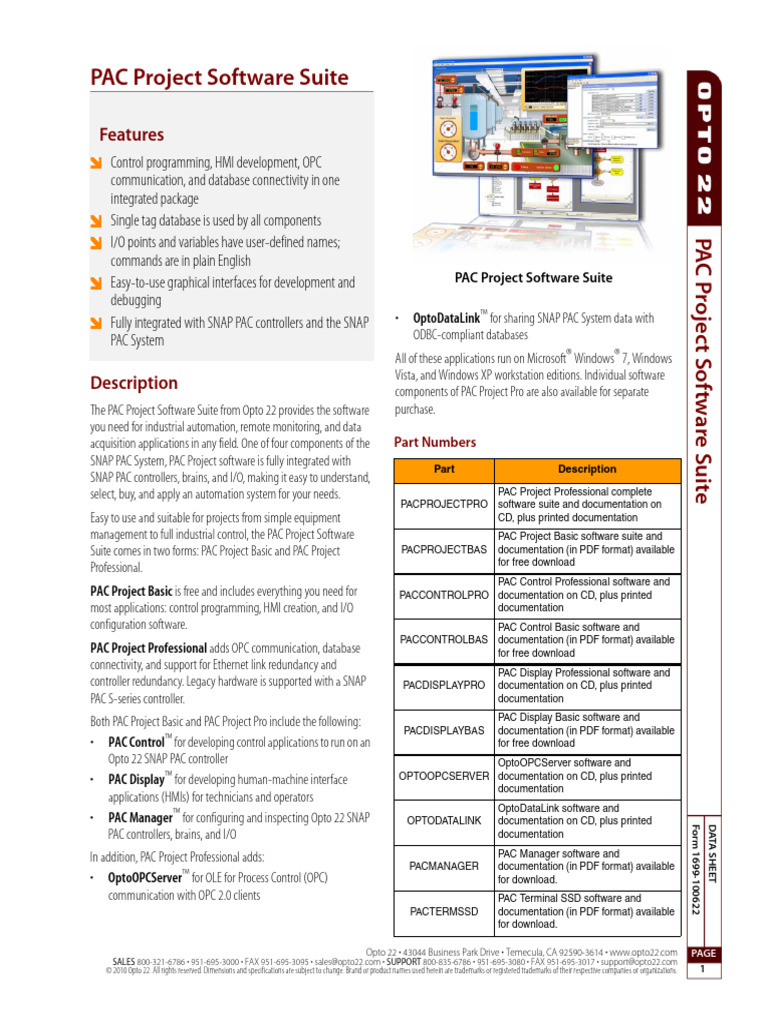 PAC Project Software Suite: Features | PDF | Microsoft Windows | Computer Network