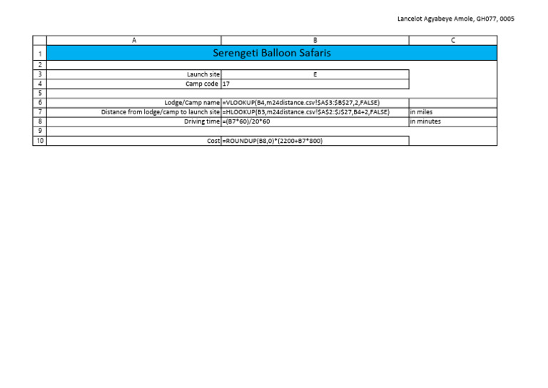 Spreadsheet 1 | PDF