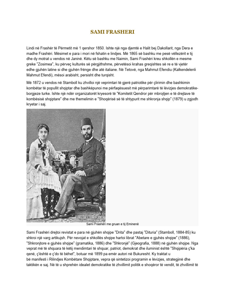 Sami Frasheri | PDF