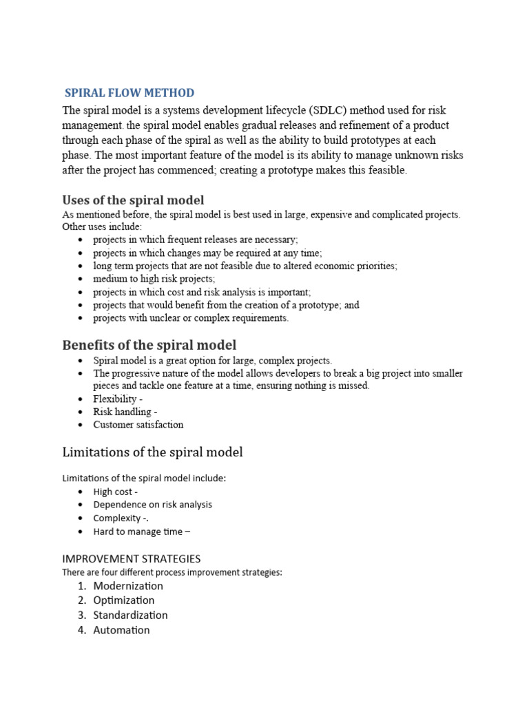 Spiral Flow Method | PDF | Automation | Life Cycle Assessment