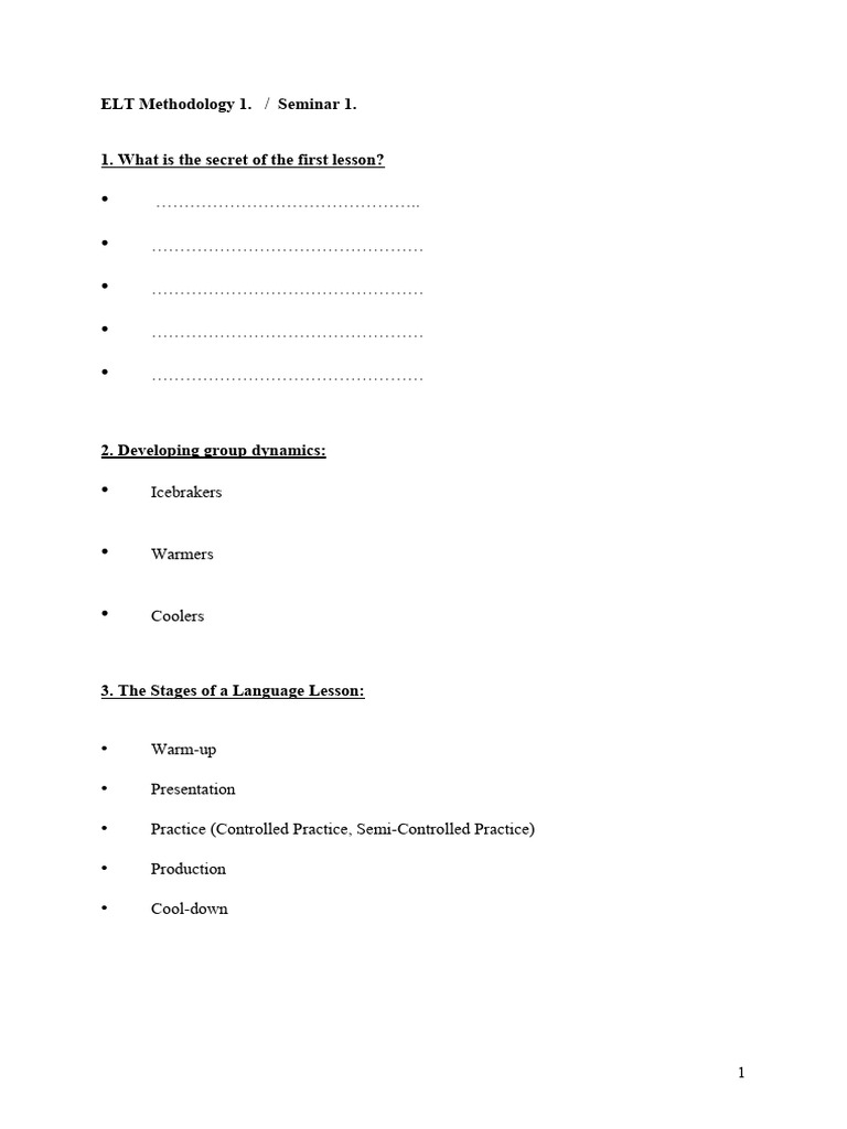 ELT Methodology: Effective Lesson Planning | PDF