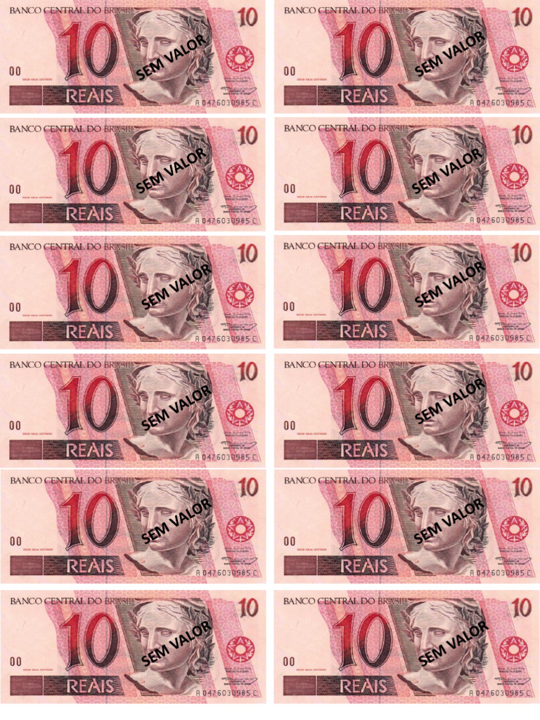 Dinheiro de Brincadeira Colorido | PDF