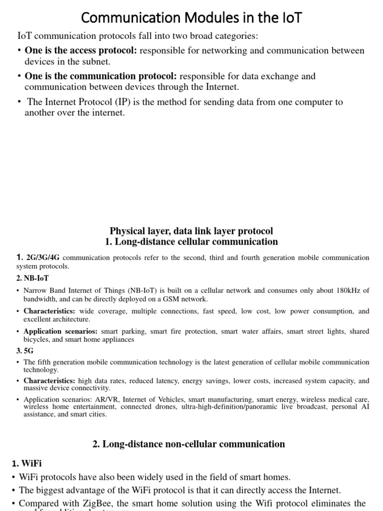 Communication Modules in Iot | PDF | Wi Fi | Big Data