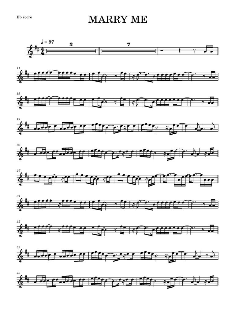 Marry You Eb Score | PDF